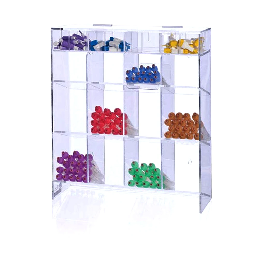 Extra Large Acrylic Tube Rack 16 compartments cabinets plexiglass ...