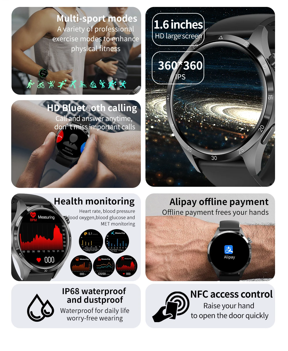 Alibaba.com: G4 PRO+ Smart Watch BT Call, NFC, Long Battery Life ...
