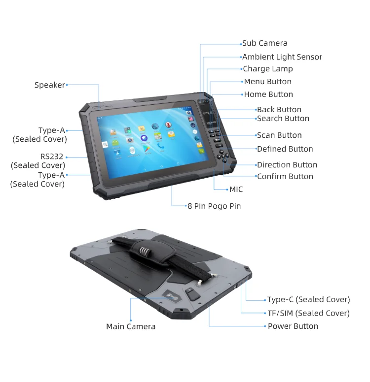 Hugerock R101 Industrial Rugged Android Tablet Pc Computer 10.1 Inch ...