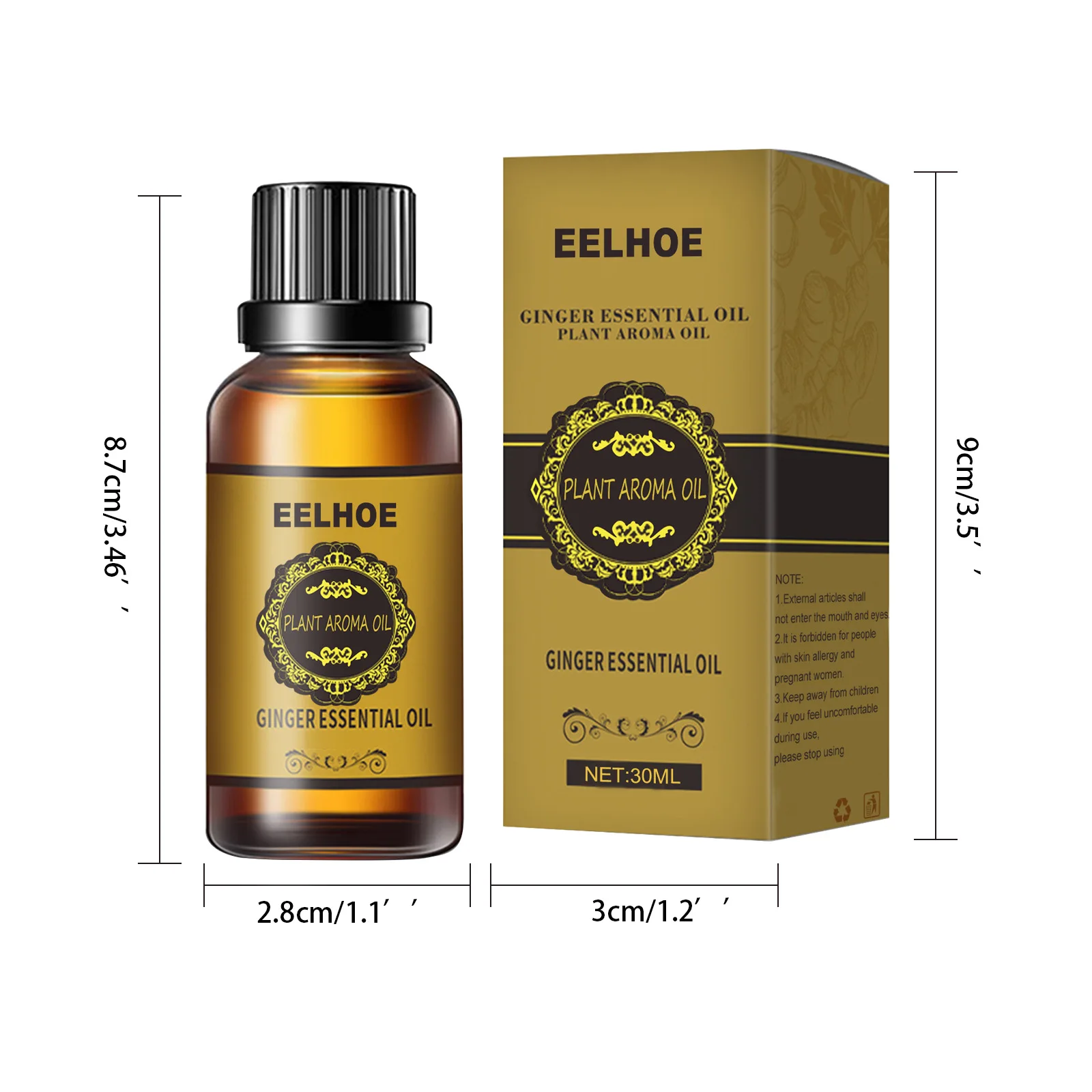 Belly Drainage Premium Ginger Oil 30ml Fat Burning Slimming Essential ...