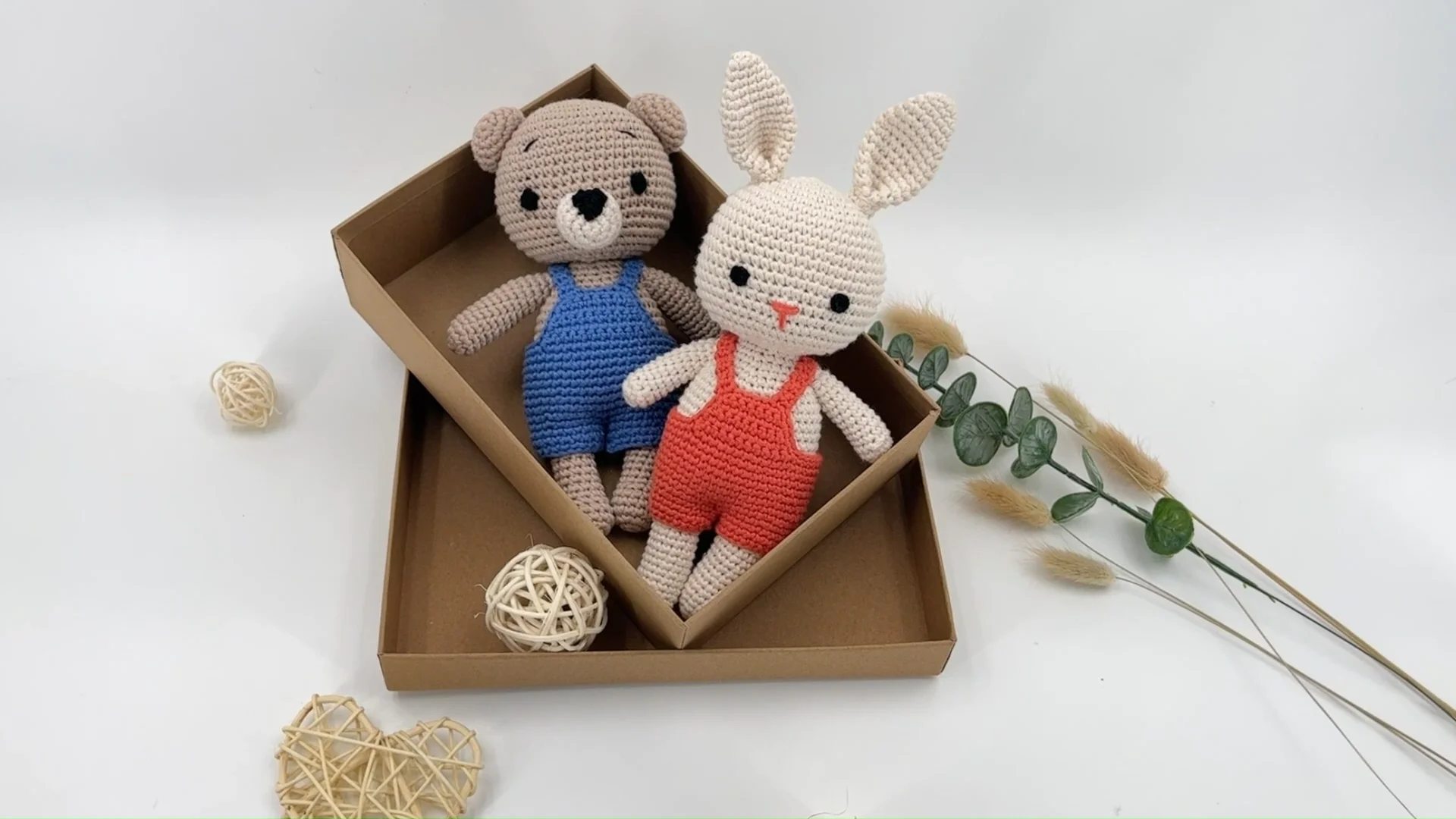 Adorable Crochet Animal L Size Collection: Bunny,Bear,Giraffe,Elephant ...