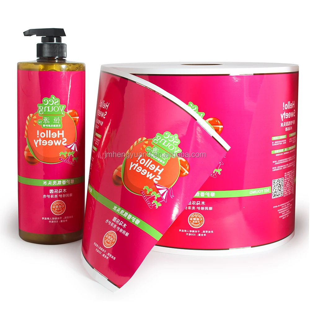 Gloss Clear Pe Film Shampoo Bottle Sticker Packaging Label Printing ...