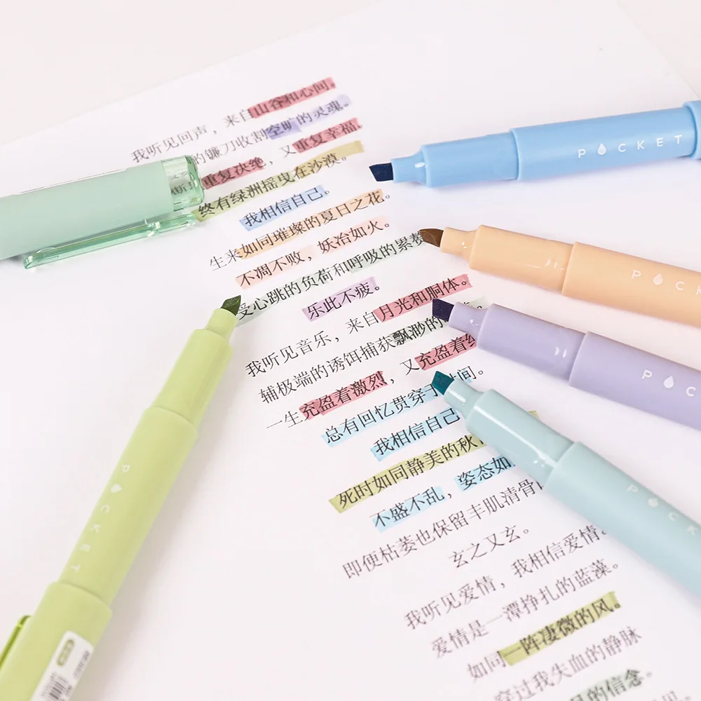 New Short Pocket Highlighter Pen - Creative Handbook Mark
