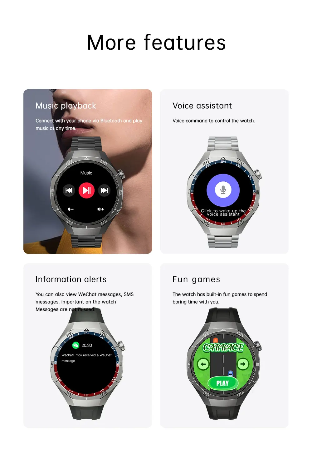 Kalobee SK40 Smartwatch: Waterproof, Touchscreen, Music & Sports ...
