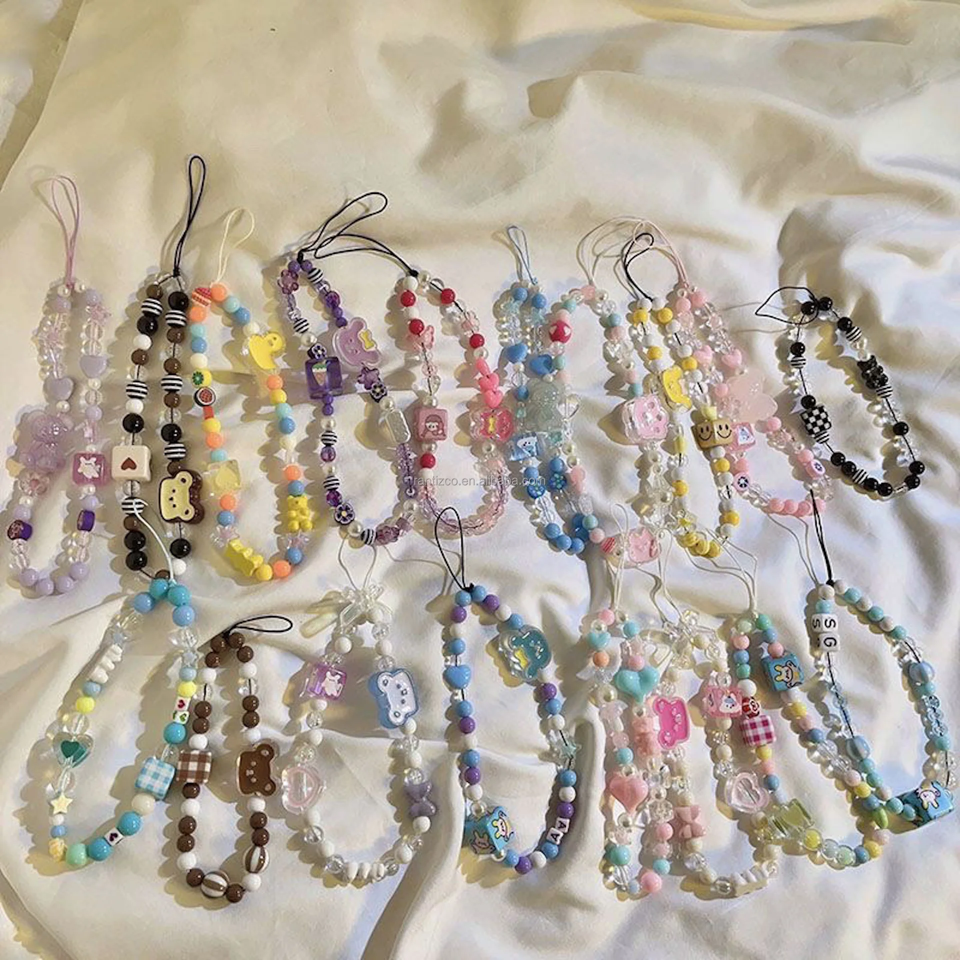 Phone Strap Phone Chain Bracelets Shiny Adjustable Cute Animals Designs ...