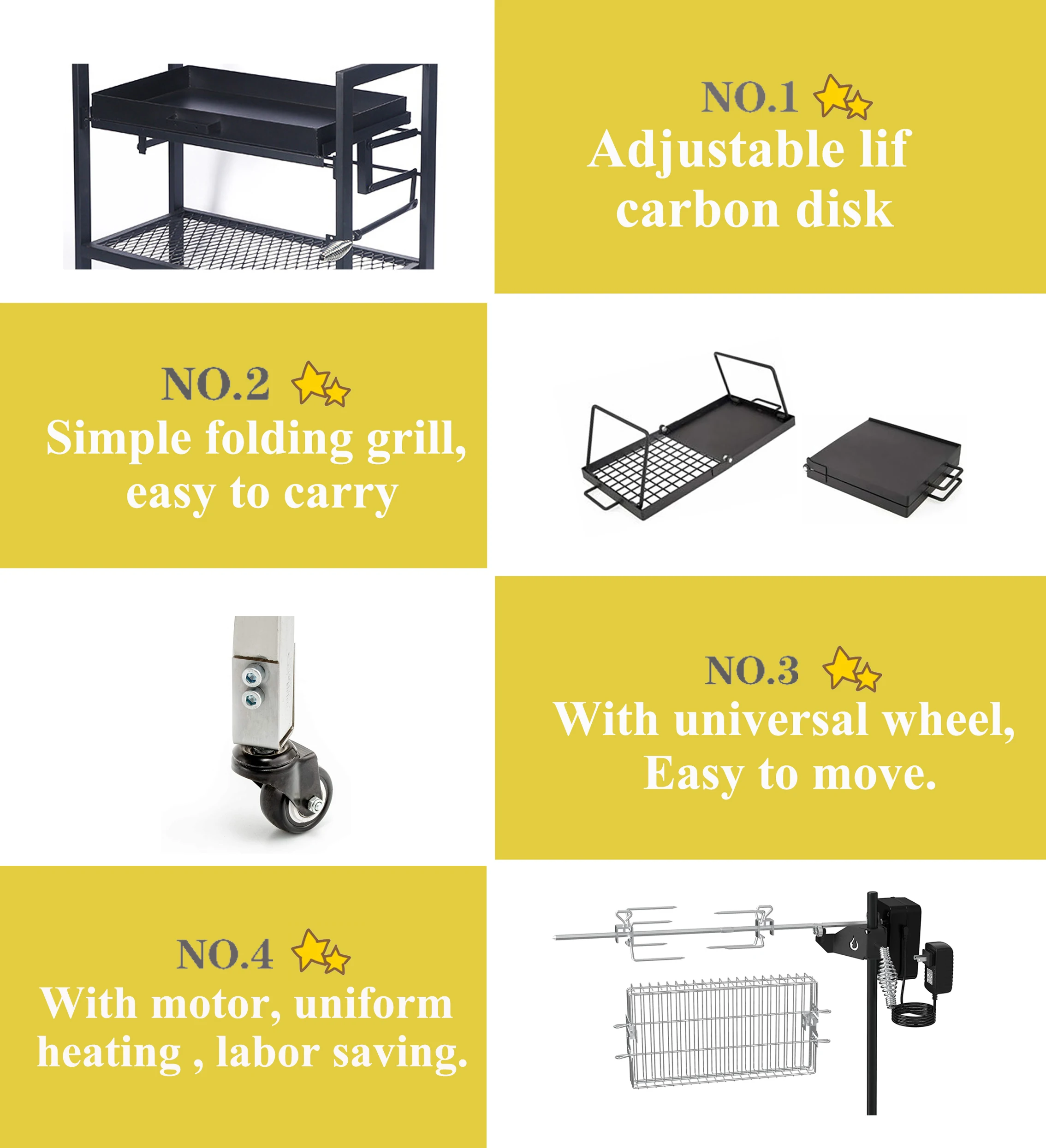 Electric Bbq Whole Pig,Lamb,Goat Charcoal Rotisserie Grill Kit Campfire ...