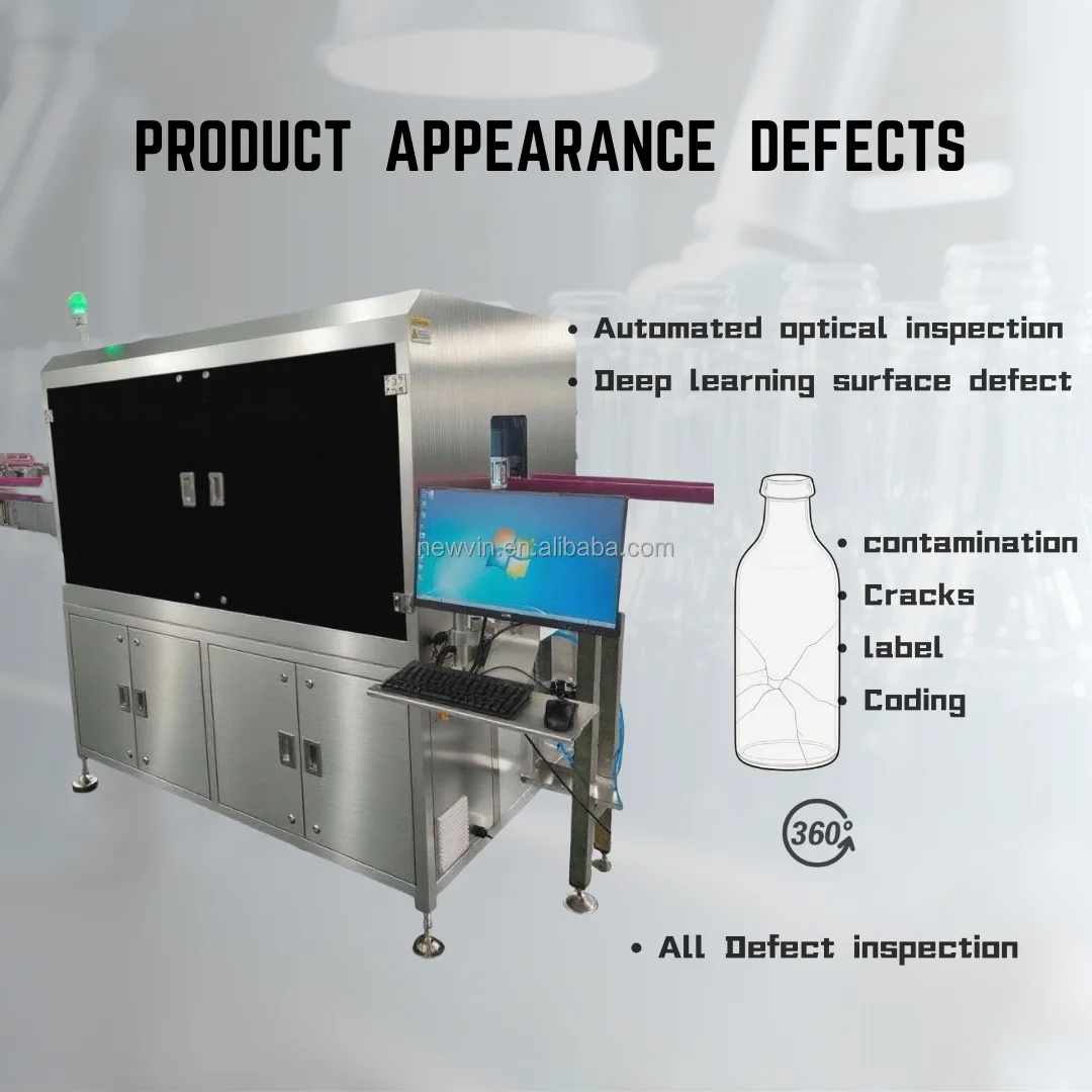 Newvin Glass Bottle Defect Inspection System | PLC Pump Visual ...