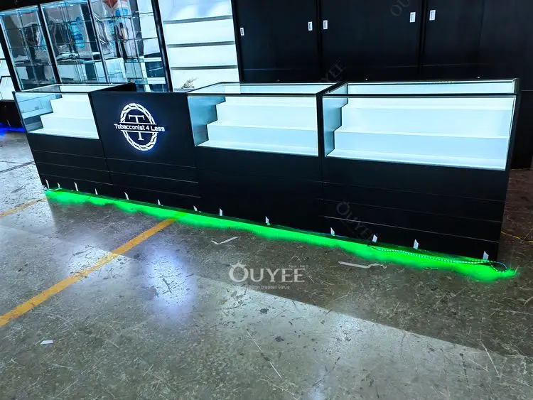 Ouyee Retail Dispensary Store Display Showcase Glass Store Counters ...