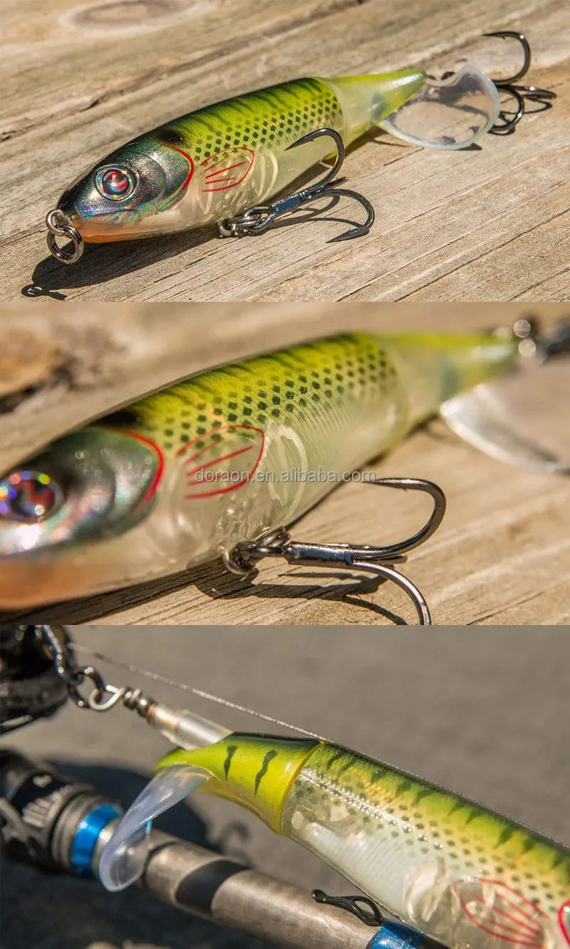 Rotating Tail Artificial Bait 90mm 15g Flexible Whopper Plopper Hard ...