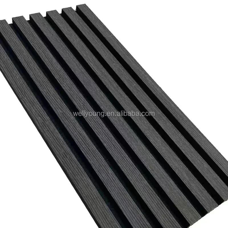 Fireproof Acoustic Slat Wall Panel Wood Veneer Decorative Slat Acoustic ...