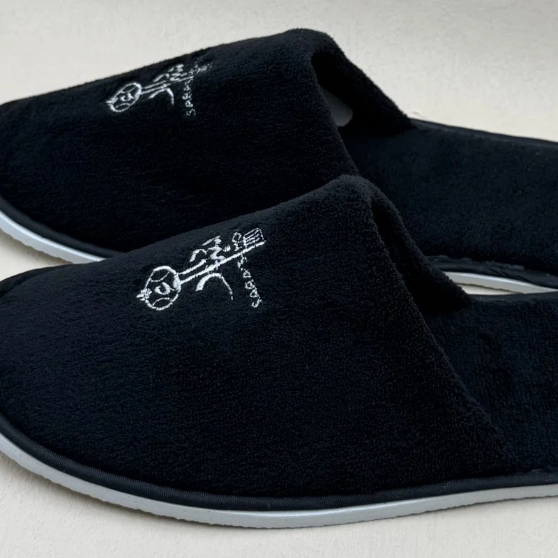 OEM Embroidery Logo Wholesale Disposable Black Coral Fleece Guest ...