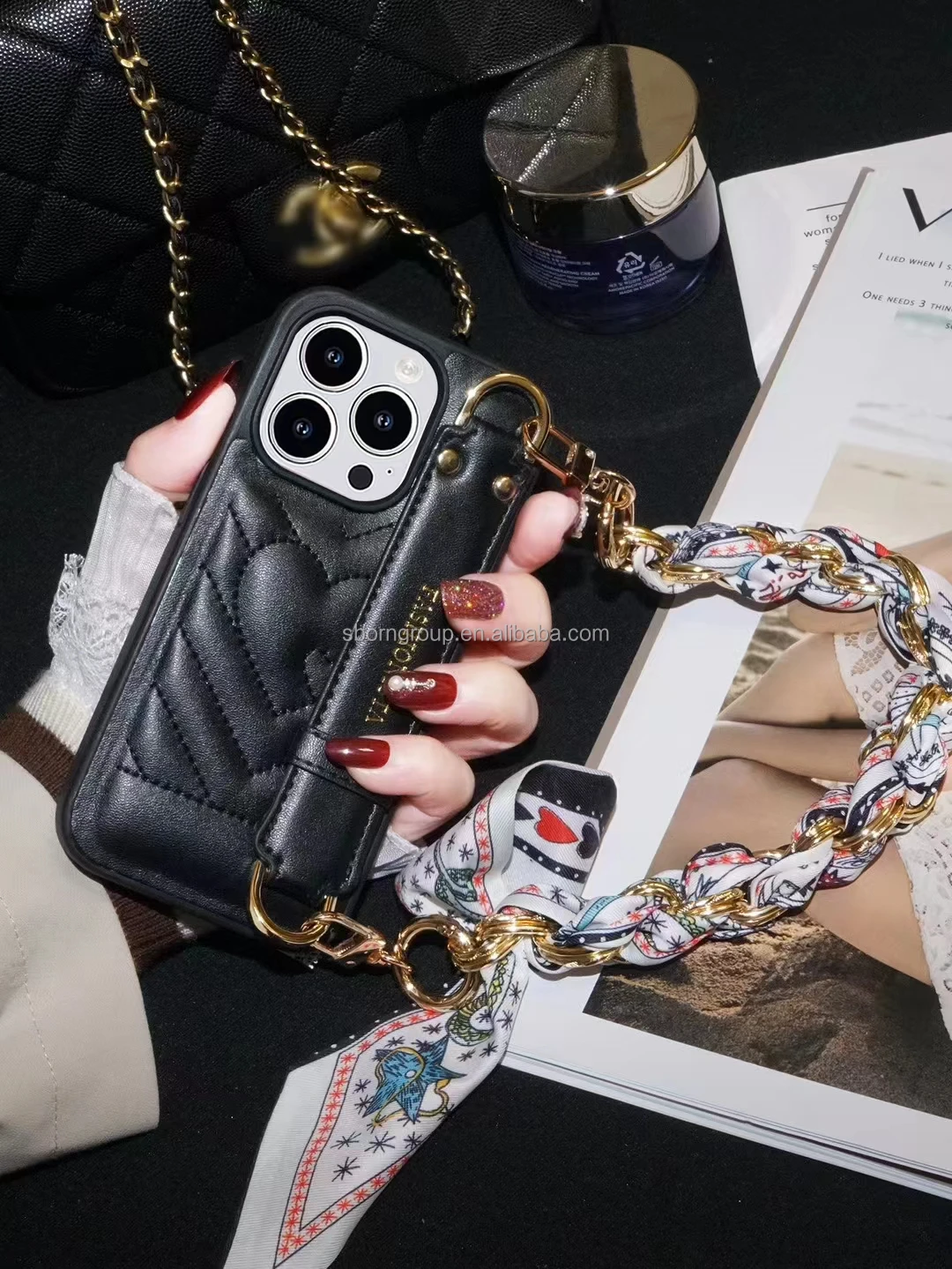 New Design Diagonal Slant Strap Bag Style Leather Phone Cover For ...