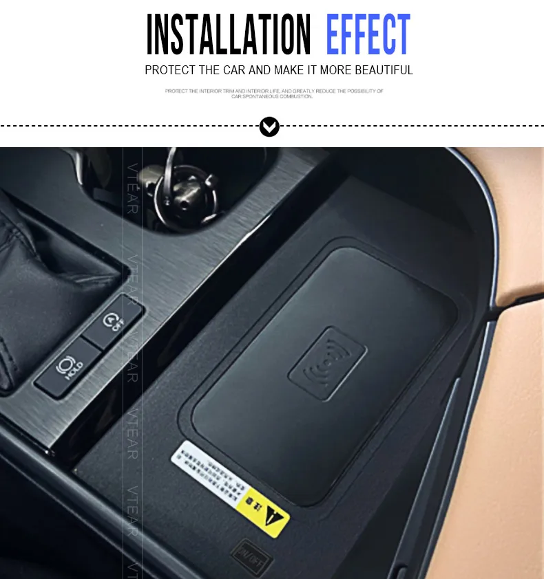 Qi Car Wireless Charger for Lexus ES 2023 2022 Accessories 15w Fast ...