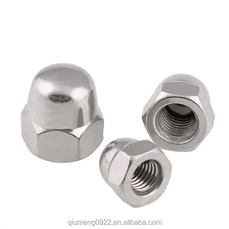 Hex Acorn Nut UNC , 304 Stainless Steel Hexagon Decorative Semicircle ...