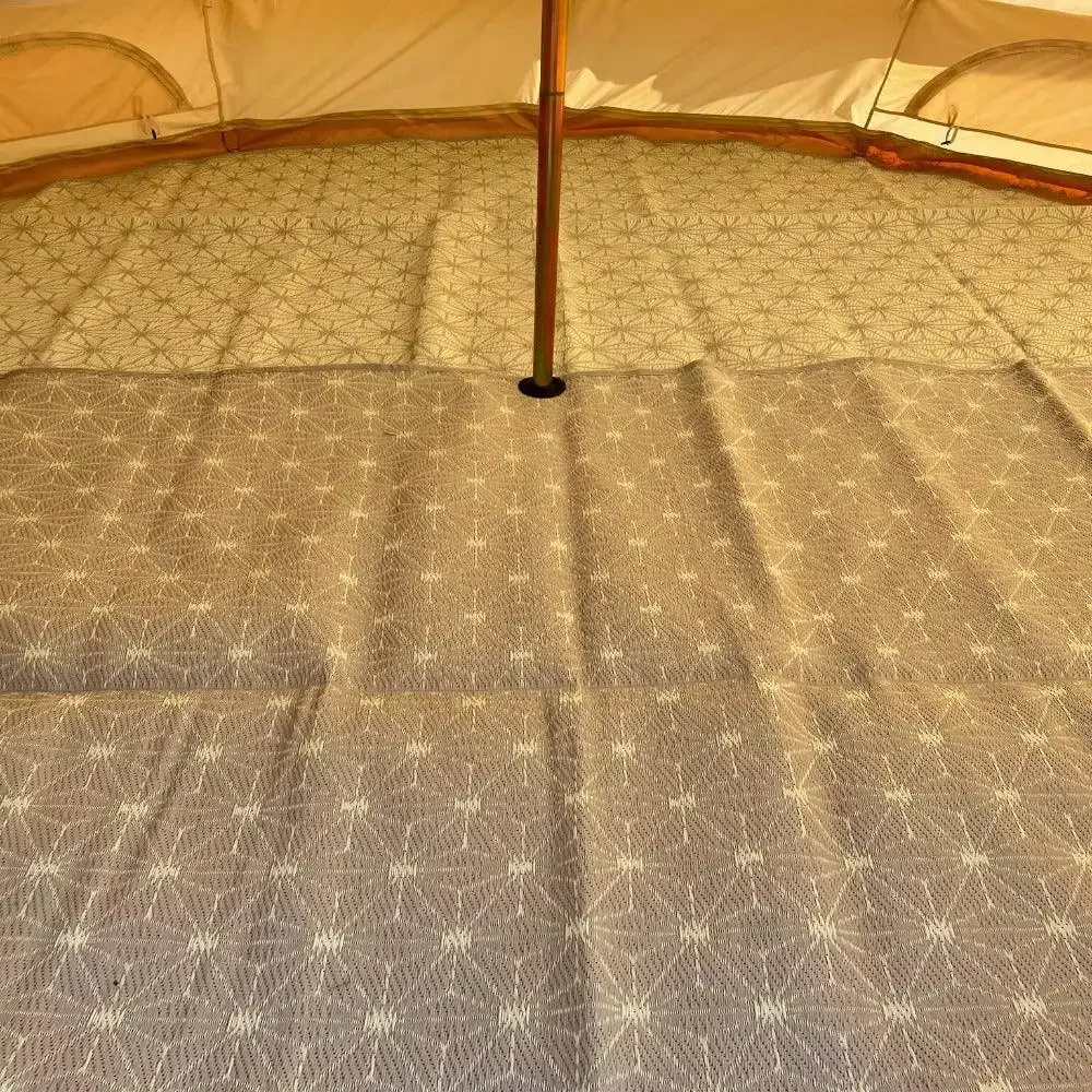 4m 5m 6m Half Moon PP Material Bell Tent Inside Mat - Durable & Waterproof