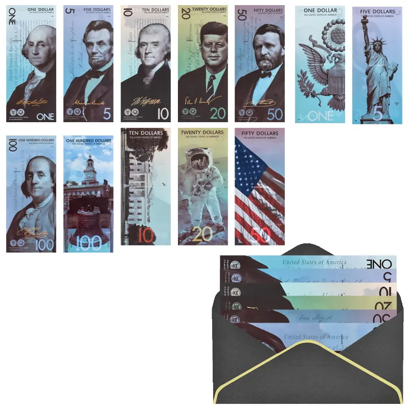 Custom US Faker Paper Banknotes - Gold Banknote Dollars