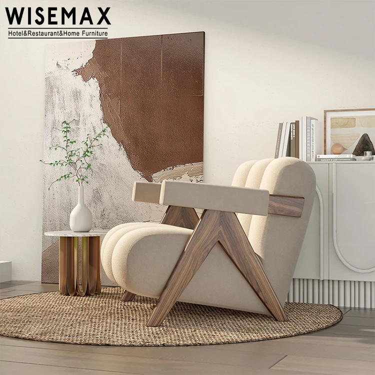Wisemax Furniture Modern Home Single Sofas Velvet Fabric Leisure Accent ...