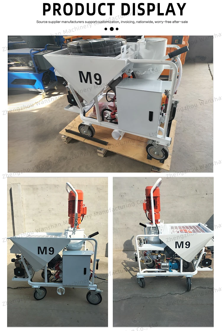 Wall Spray Plastering with Gypsum - High Efficiency Mortar