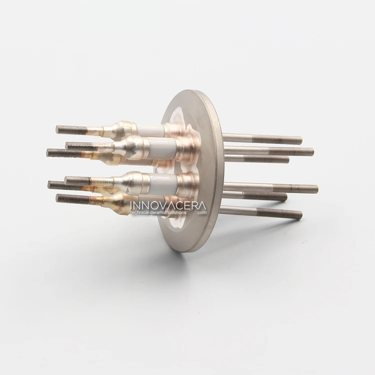 100kv Vacuum Power Feedthrough with CF Flange - Industrial Ceramic