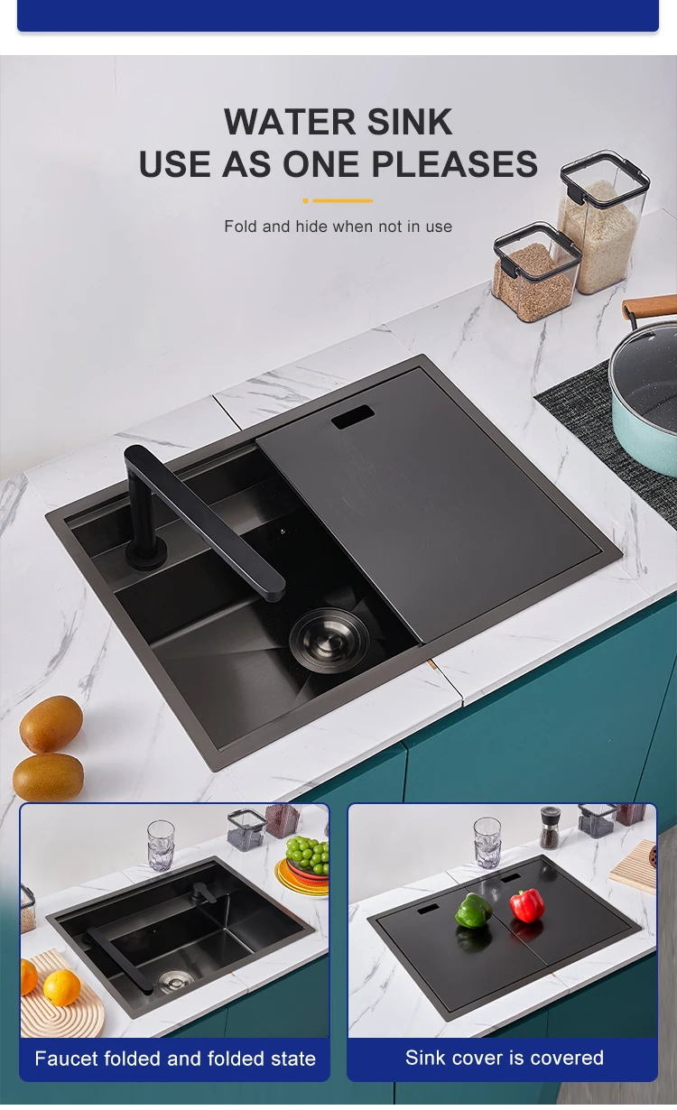 Custom Cheap Modern Nano Black Box Small Island Bar Single Bowl ...