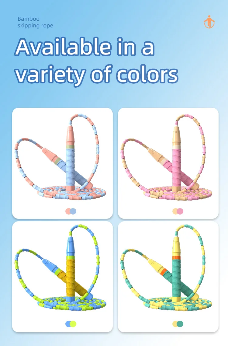 Wholesale 2.7m Bamboo PVC Jump Rope with Long Handle Children's Workout ...