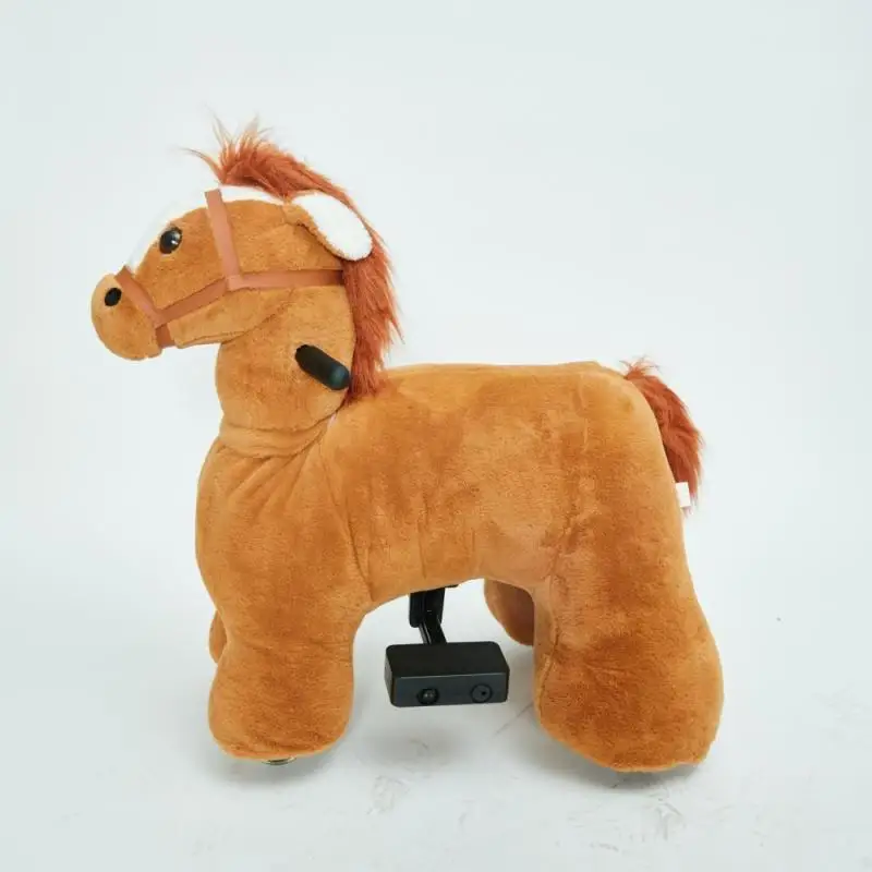 LULU Electric 6v Plush Motorized Animal Rides Horse for Children