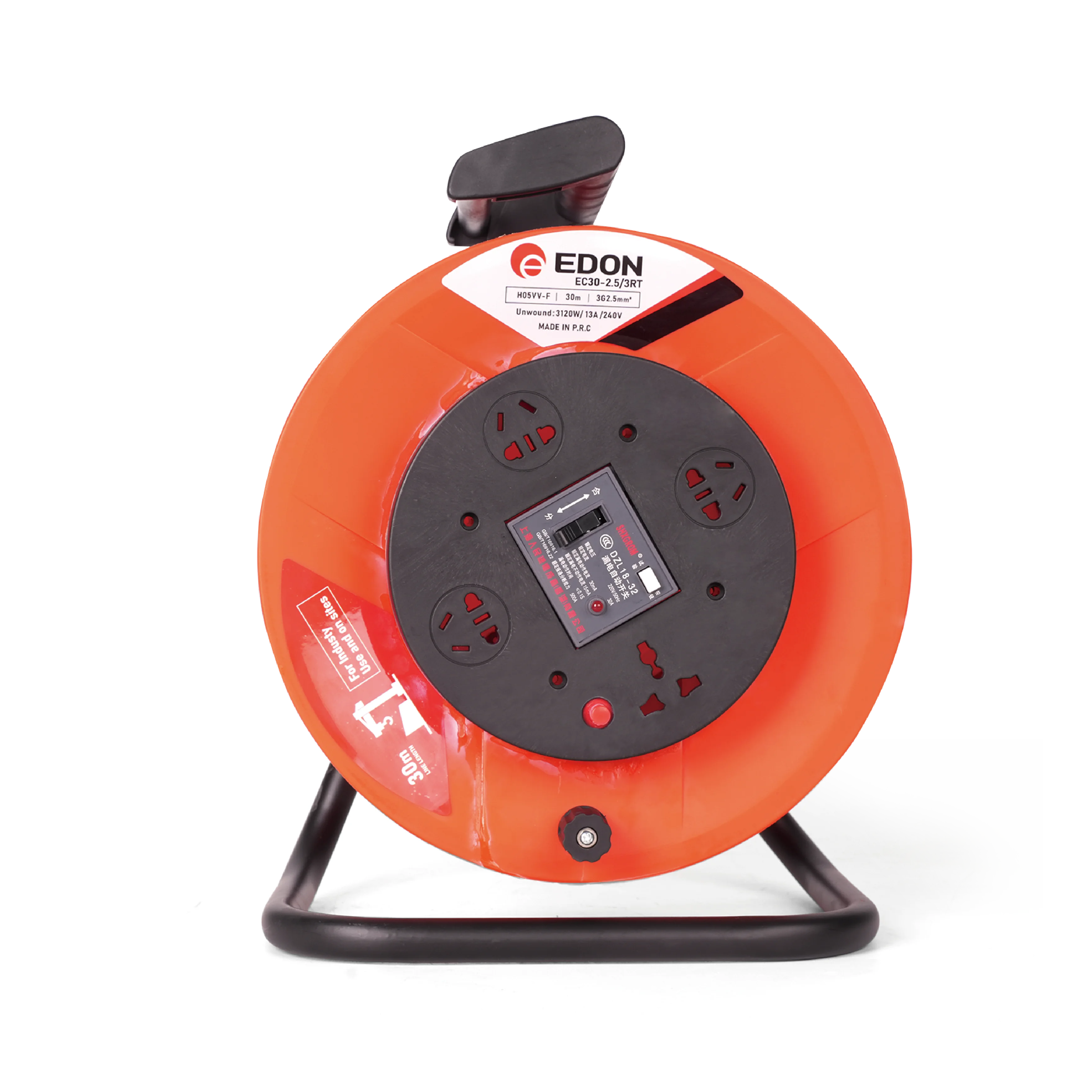 240V removable 3 ways 4 ways EU-style sockets retractable cord reel ...