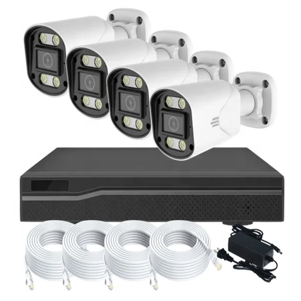 Power On Ethernet Poe Outdoor Surveillance Ip Camera 4ch 8mp Nvr Kit ...