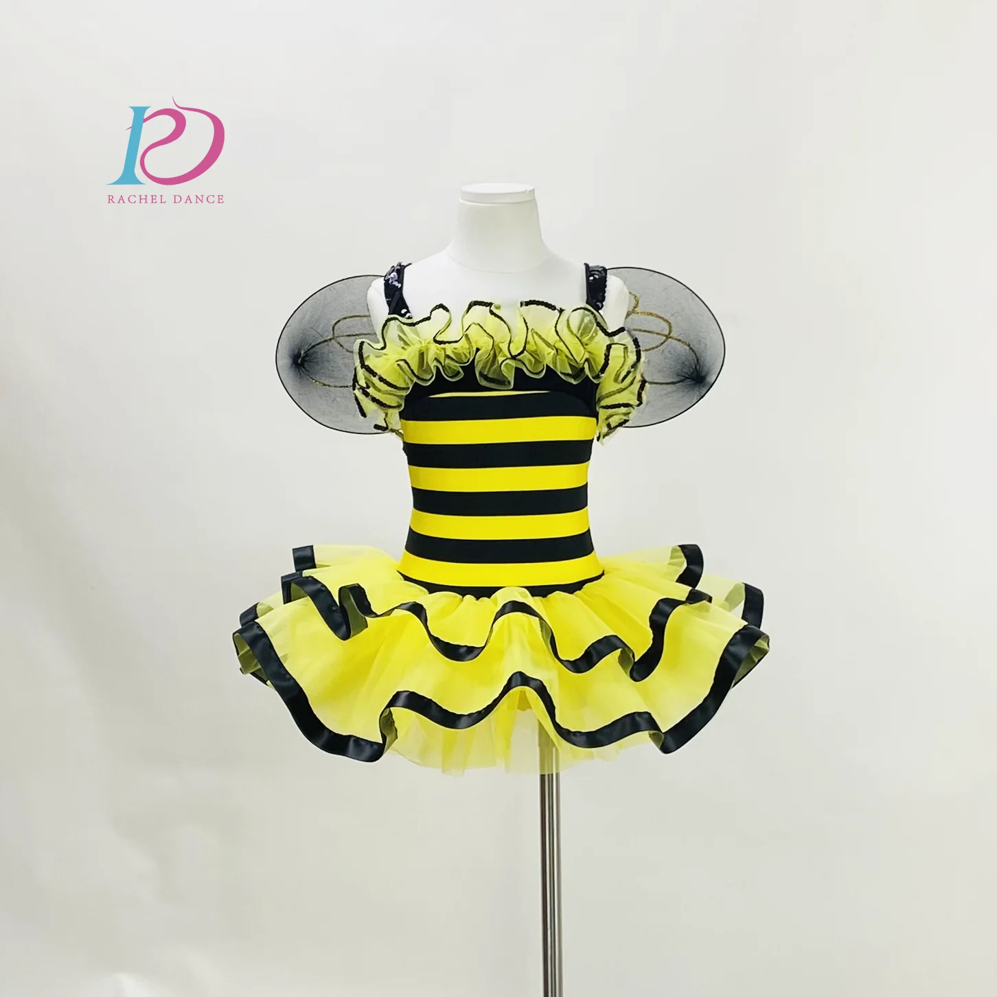 Cute Yellow And Black Stripe Kids Character Dance Costume Bee Dance ...