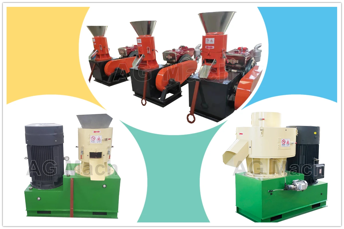Mobile Wood Pelletizer Biomass Pellet Making Machine Diesel Wood ...