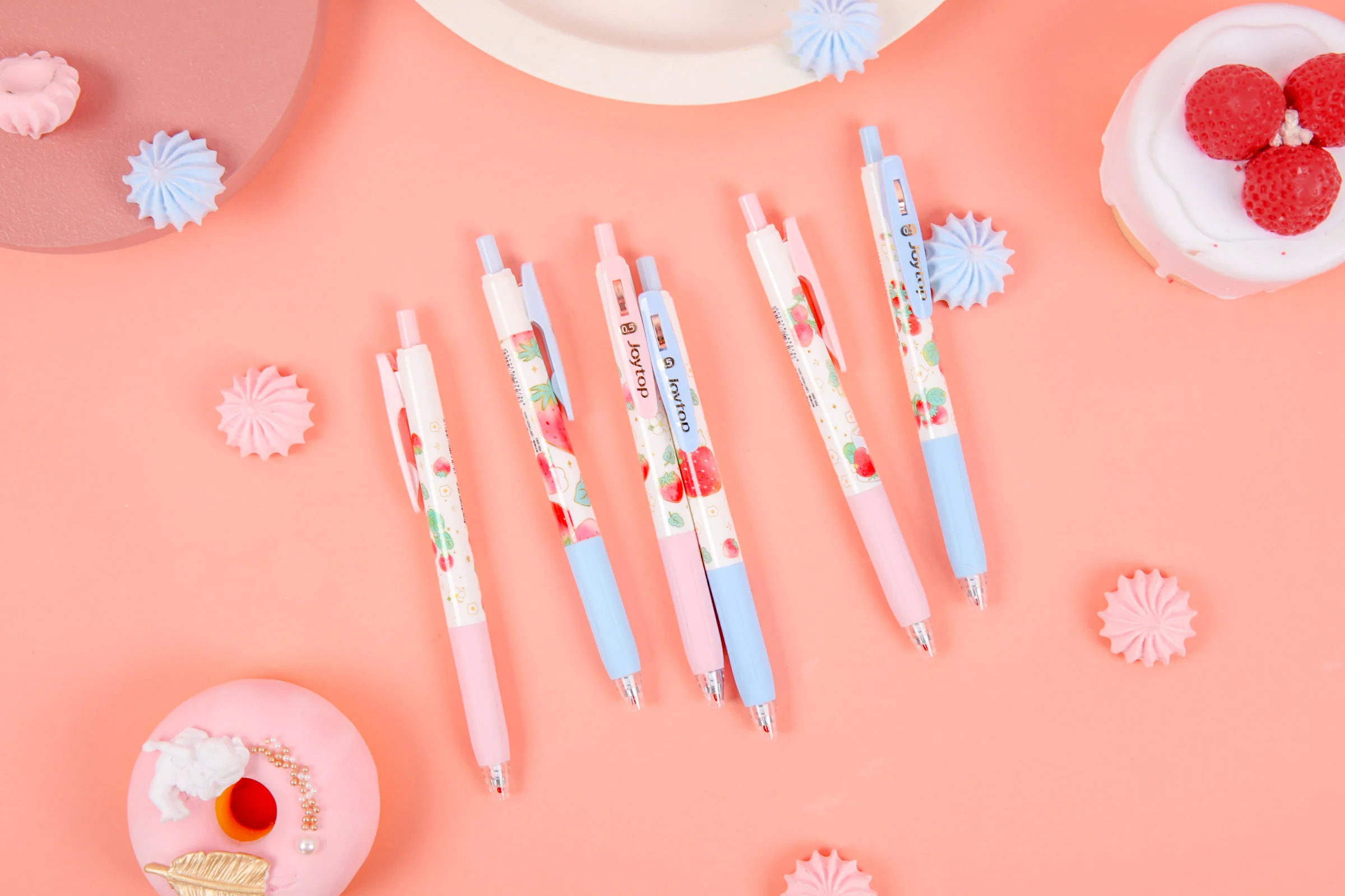 Joytop 3108 Wholesale Strawberry Retractable Gel Pens with Custom Logo ...