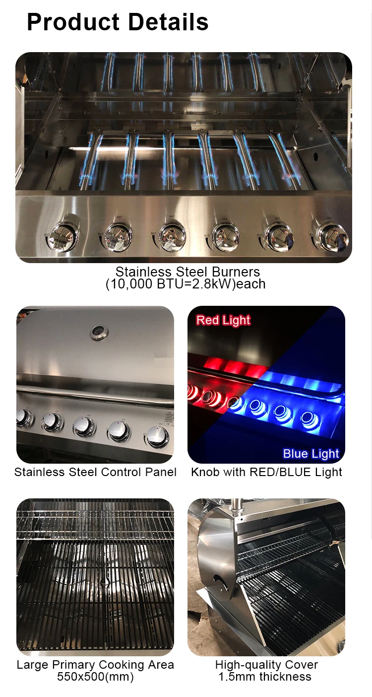 Rotisserie Machine Outdoor Kitchen Island Griller Chicken Barbeque Gas ...