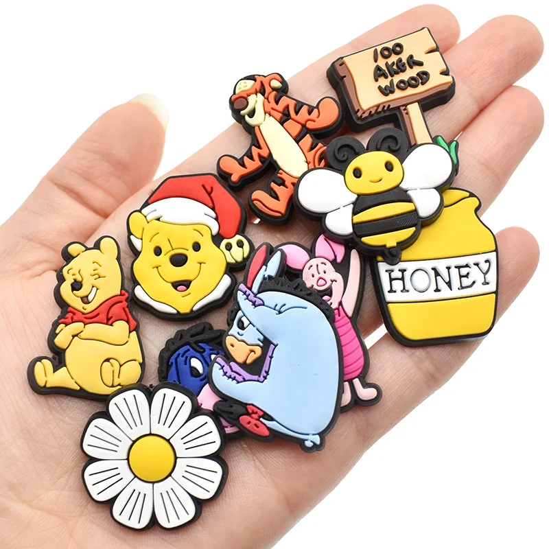 Disn Classic Film Bulk Cute Cartoon Shoe Charm Yellow Winnie Bear Croc ...