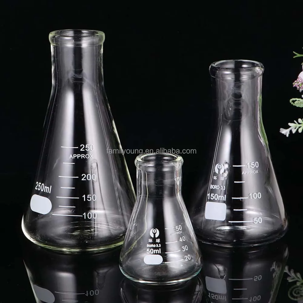 Erlenmeyer Flask - High Borosilicate Glass for Lab Experiments