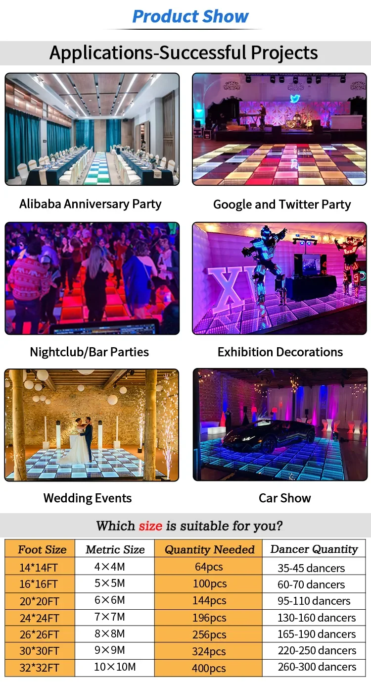 Pista De Baile Iluminada Para Boda Led Stage Lights Con Luces Luz ...