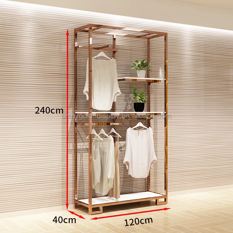 Custom Clothing Store Retail Shoe Racks Garment Clothes Display Stands ...
