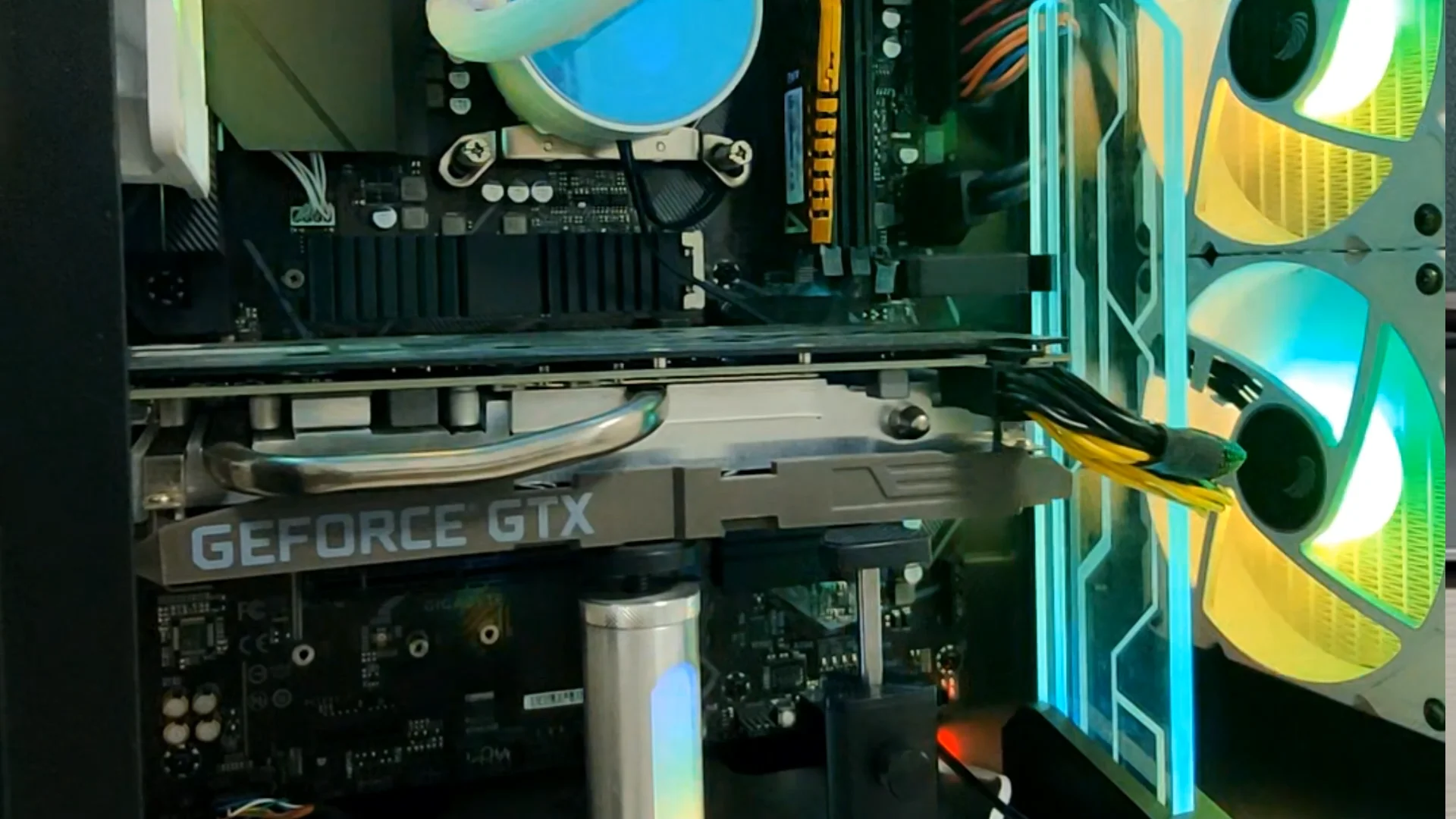 Argb 3-pin Gpu Support Bracket Tempered Glass Gpu Holder Brace ...