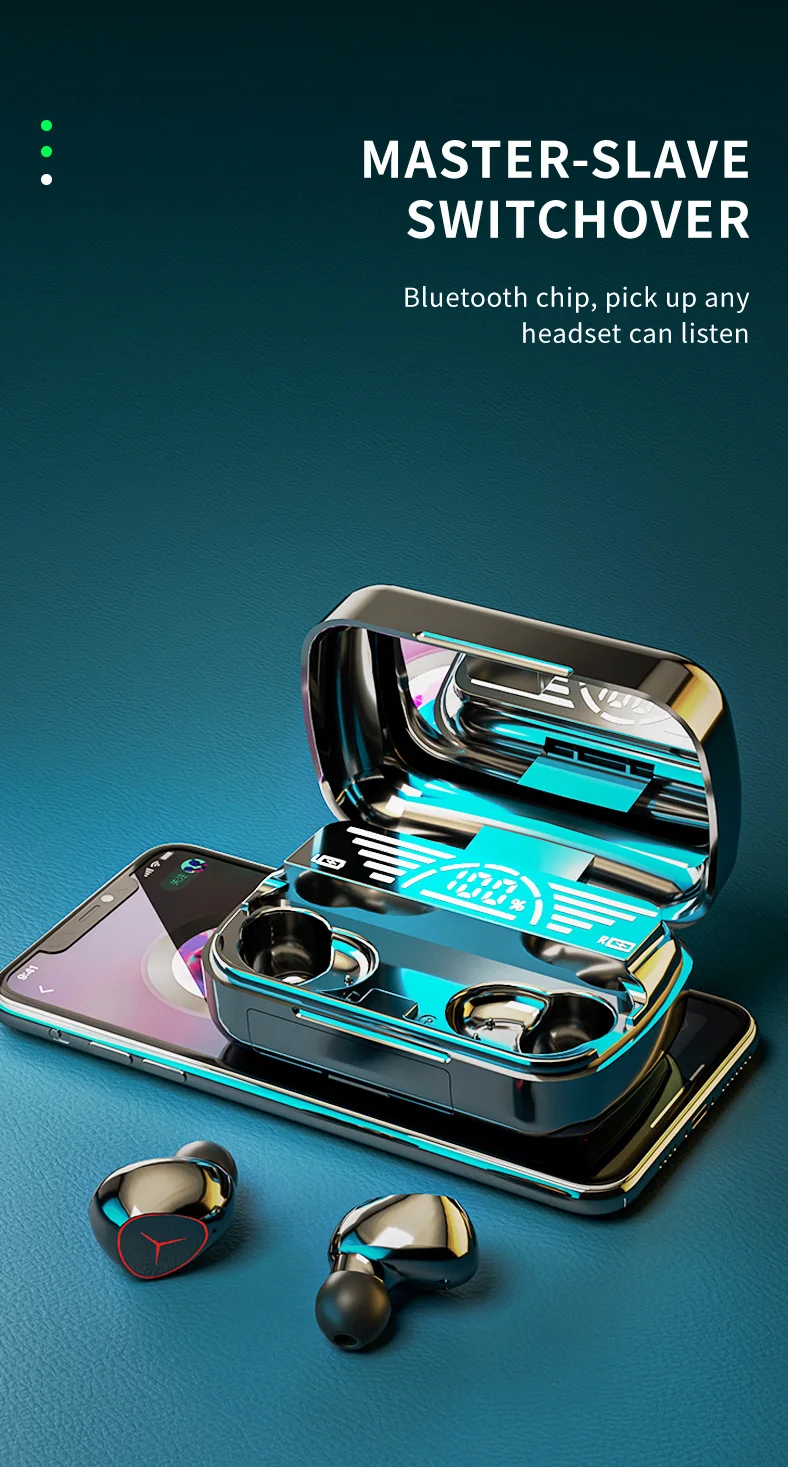 Original M66 Pro Tws 9d True Wireless Stereo Mirror Power Bank Bt5.3 ...