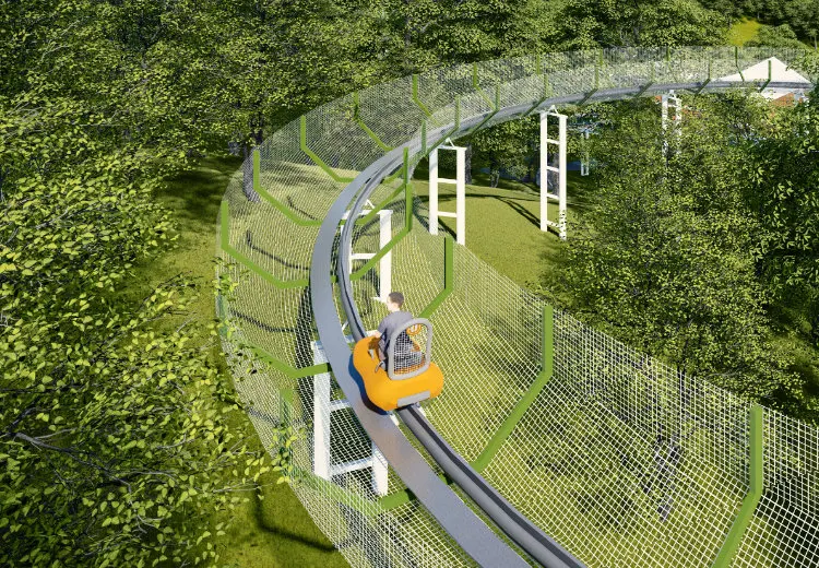 Outdoor Amusement Park Challenge Adventure Zip Roller Line coaster Play ...