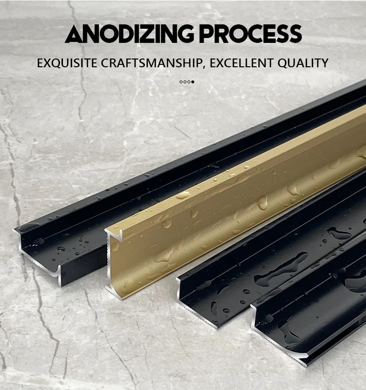 Slim Recessed Skirting Board - Aluminum Baseboard Profile