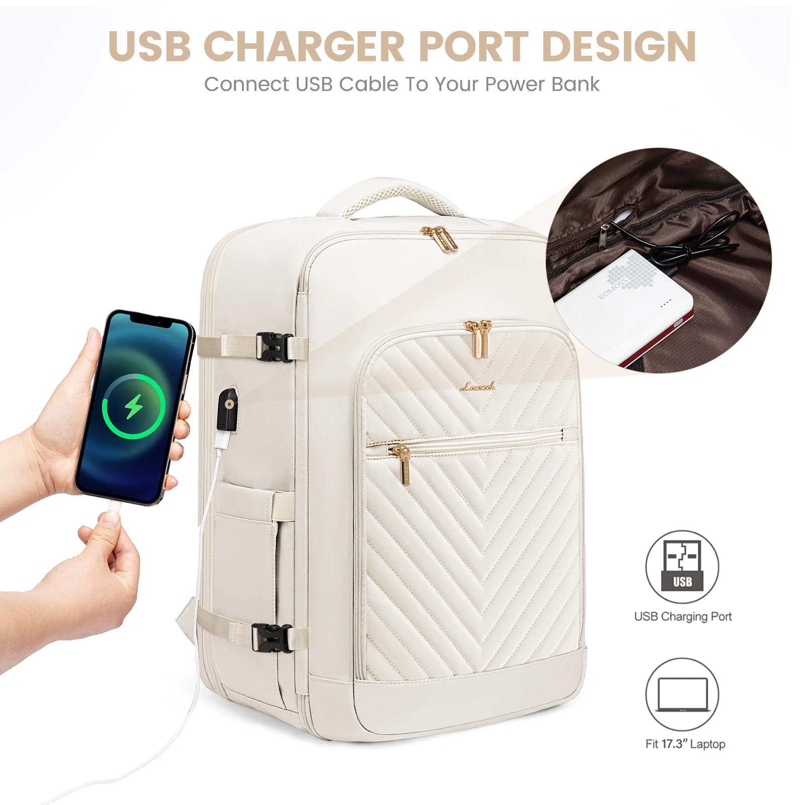 Lovevook 40L Travel Backpack - Ideal for Hiking & Laptop