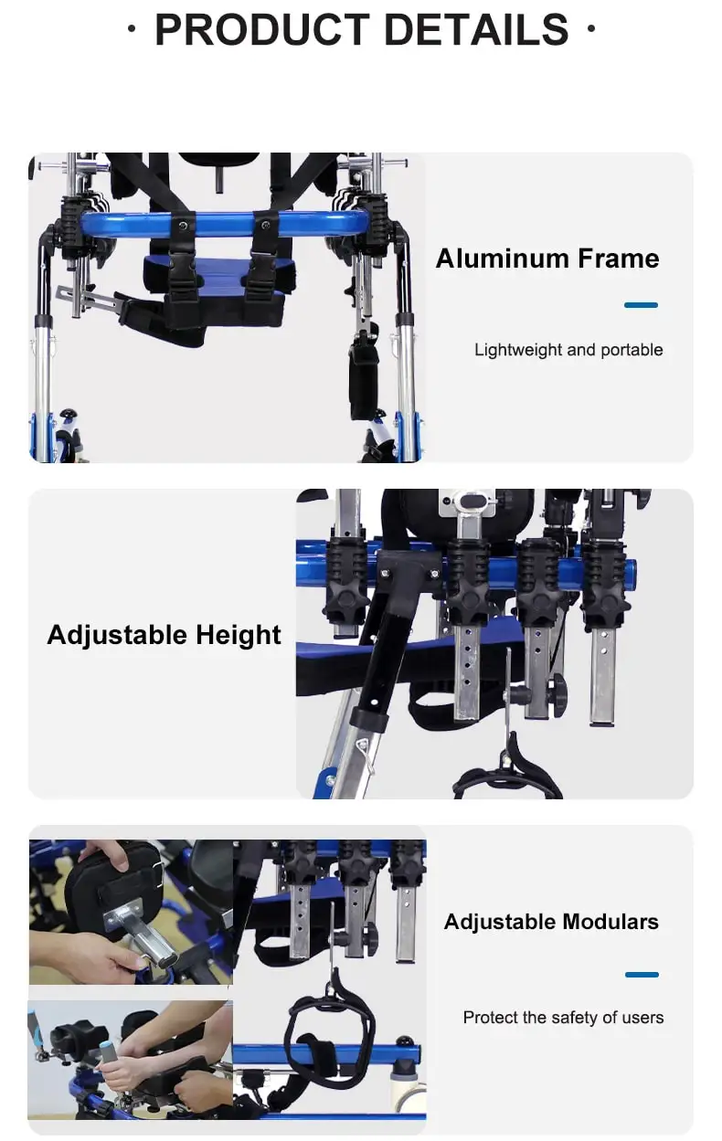 Aluminium CP Pediatric Disabled Mobility Walking Aids Frame