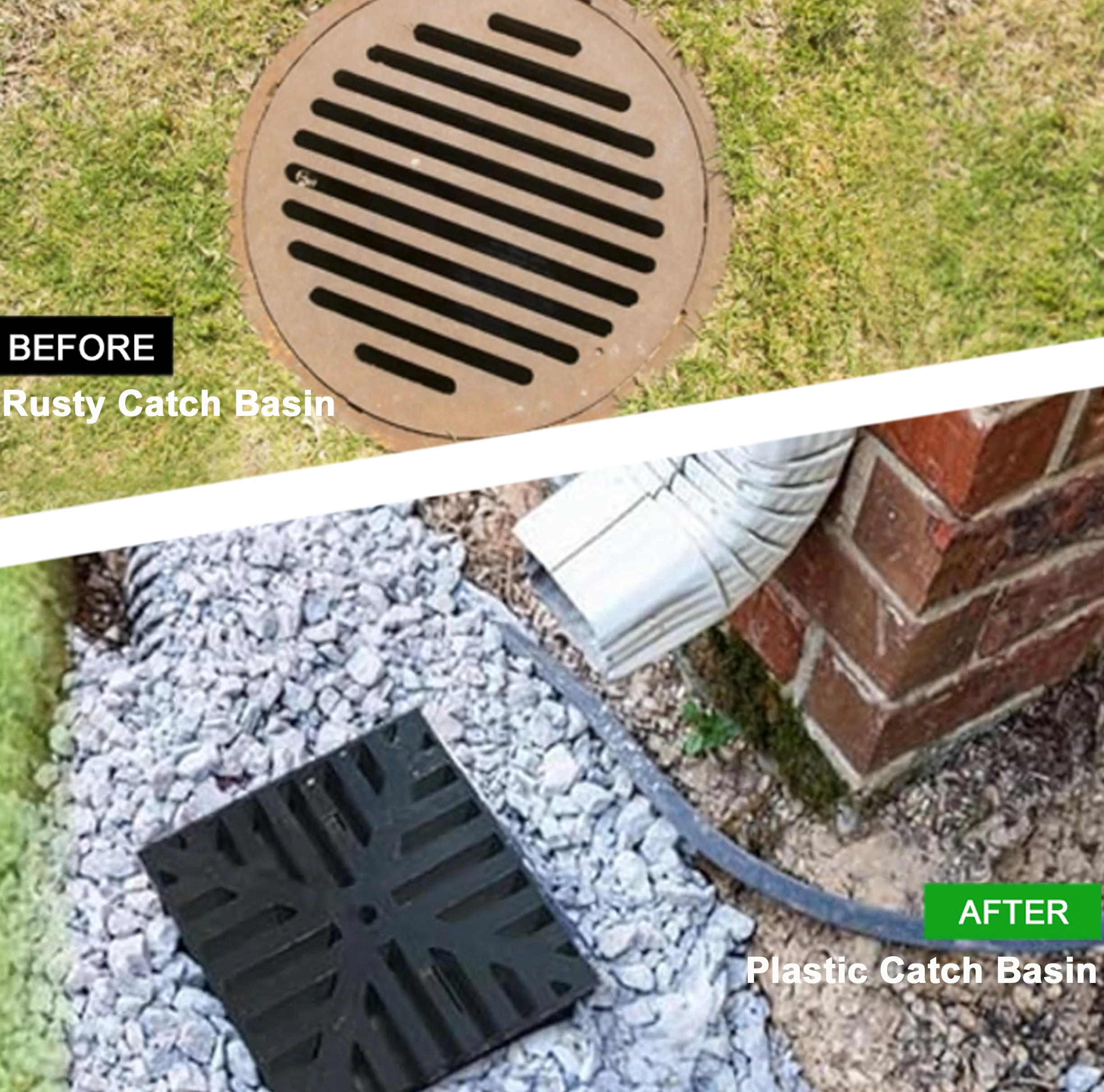 Black Modern Anti-Corrosion Filter Grate Drain Kit Square Catch Basin ...