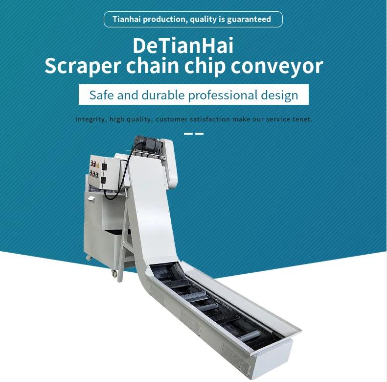 Scraper Type Scrap Chip Chain Conveyor Elevator for CNC Machine Tools ...