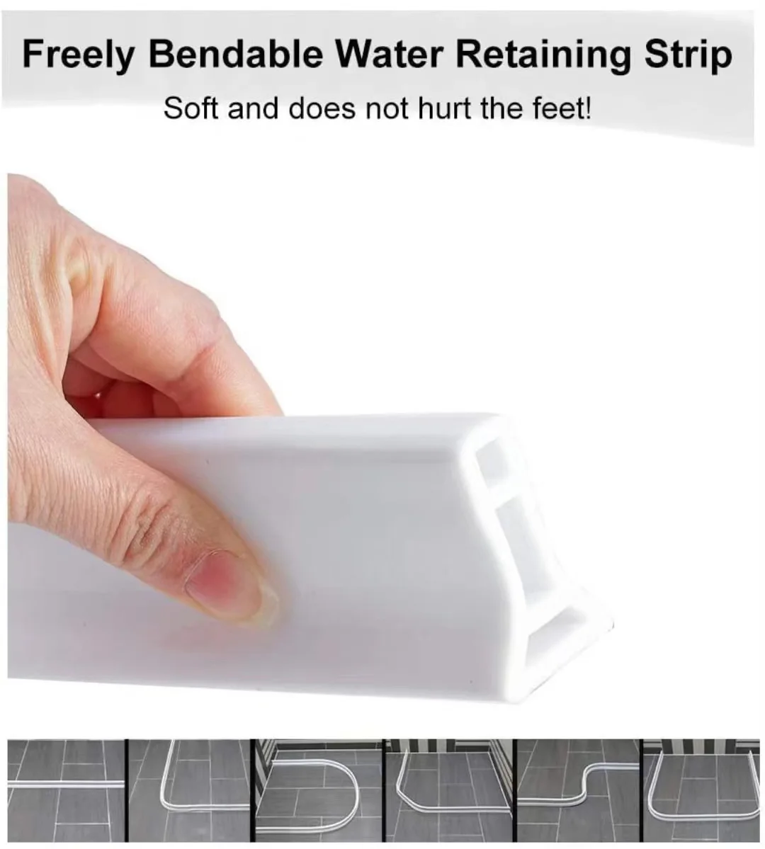 Waterproof Bathroom Dedicated Silicone Water Blocking Strip Shower ...