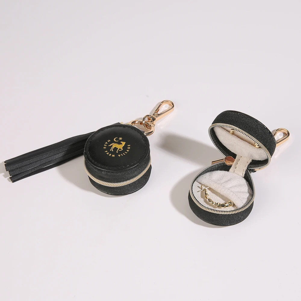 New Arrival Portable Mini Jewellery Key Chain Case PU Leather Travel ...