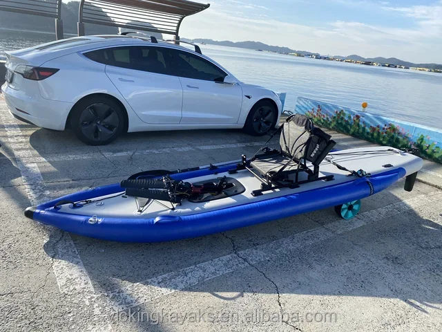 2024 Pedal Boat 12FT Inflatable Fishing Kayak - Stable & Lightweight