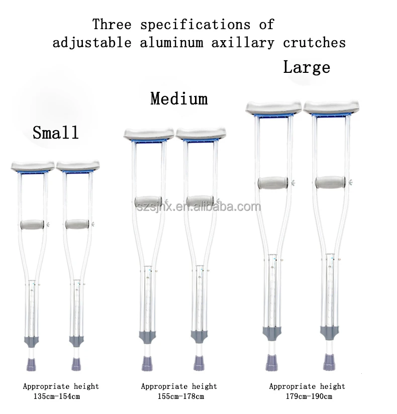 Medical Comfortable Adjustable Underarm Crutches - SJNX