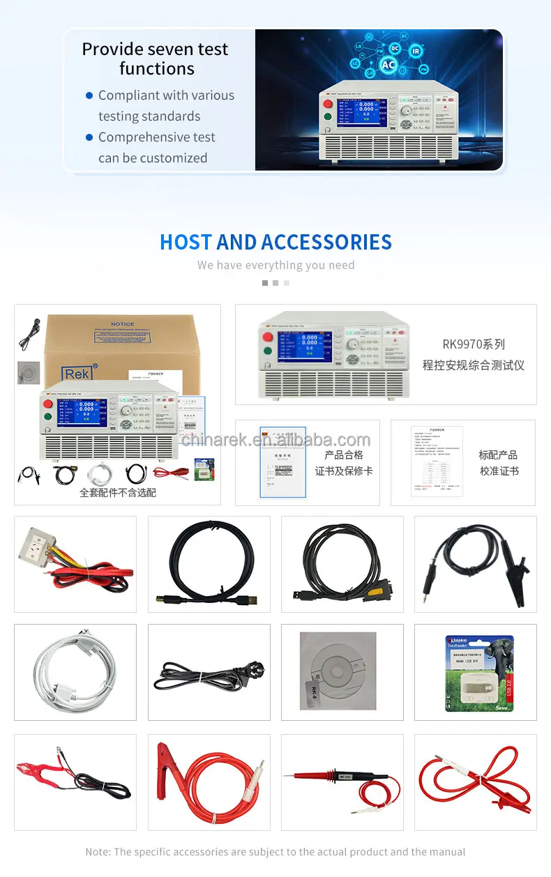 Rek Rk9970 Programmable Safety Comprehensive Tester Ac/dc Withstand ...