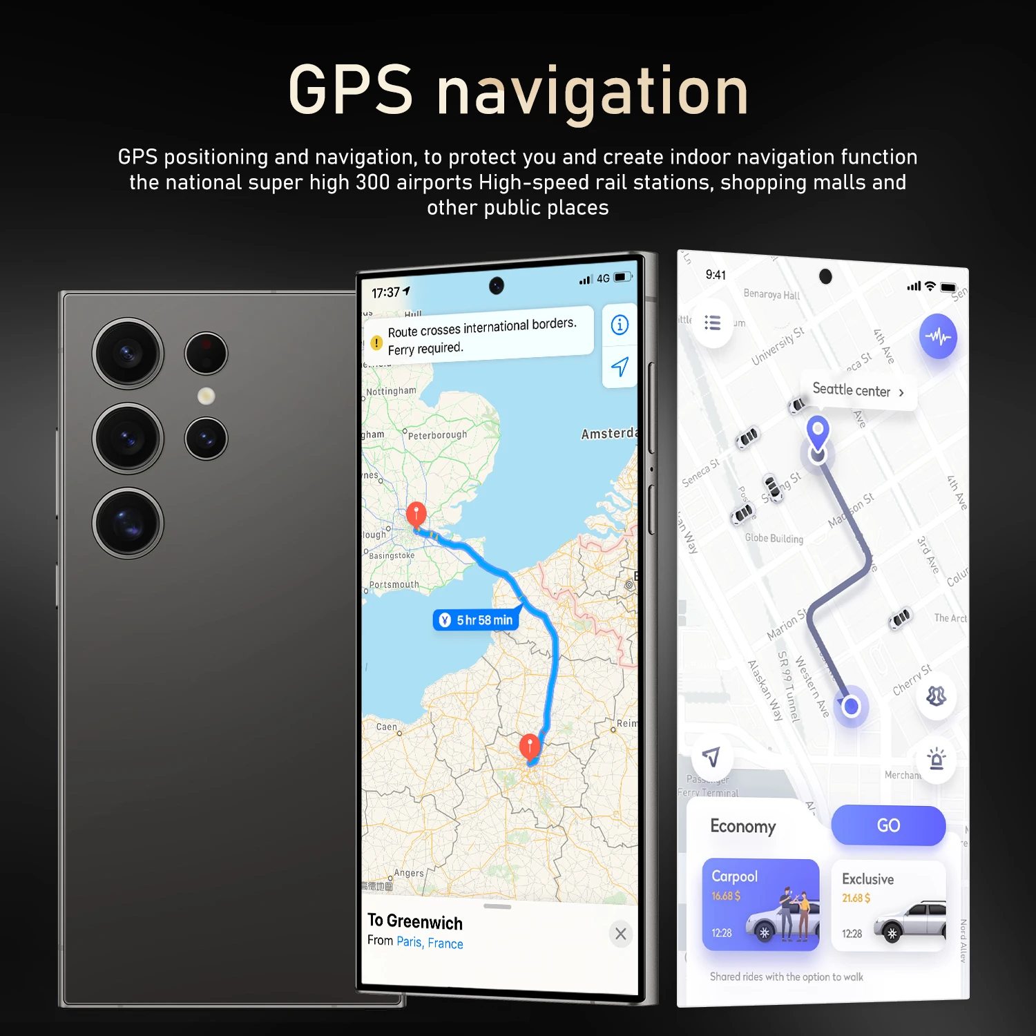 Quad Core 5G Smartphone S24 Ultra Featuring HD Screen 108MP Rear Camera Dual SIM Card Slots 65W ...